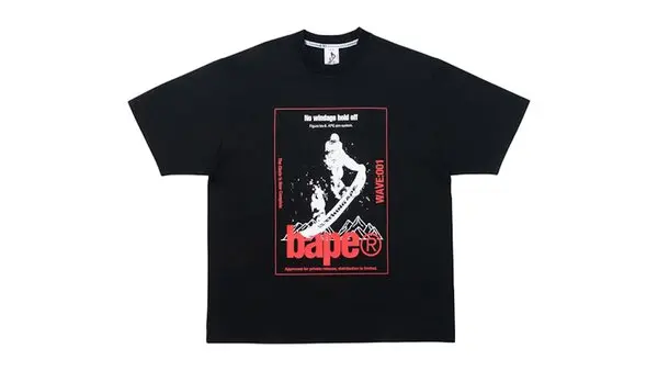 A BATHING APE X Kazuki Kuraishi Skate Relaxed Fit Tee Shirt - Black