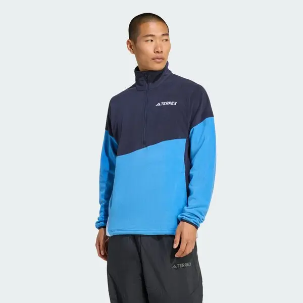 Adidas Terrex Climawarm Fleece Anorak - Legend Ink / Ray Blue