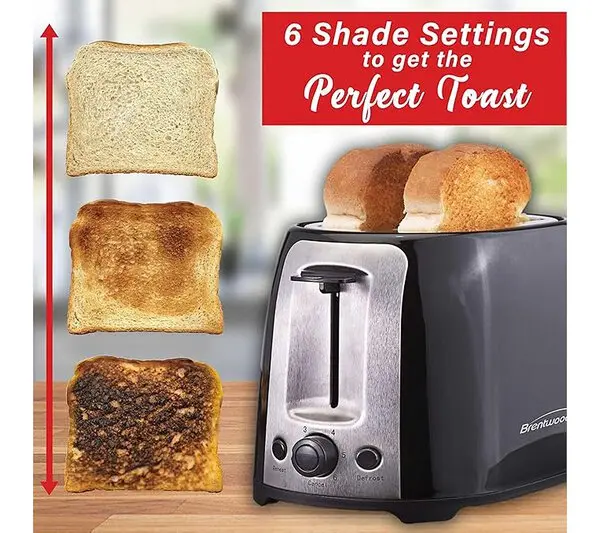 BRENTWOOD 2-slice Cool Touch Toaster