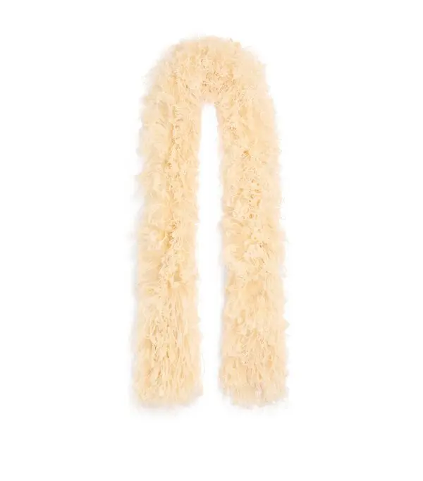 Valentino Garavani Feather Scarf - White