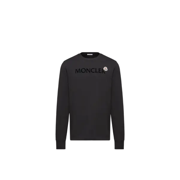 Moncler Logo Cotton Sweatshirt - Black
