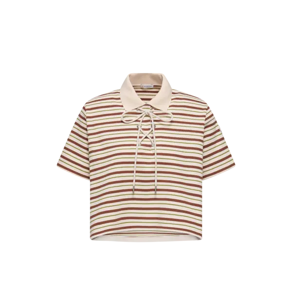 Moncler Striped Cotton Polo Shirt - Multicolor