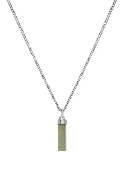 Miansai Remi Aventurine Pendant Necklace - Sterling Silver/green