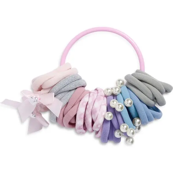 CAPELLI NEW YORK 35-piece Ponytail Holder Set - Pink Pastel Combo