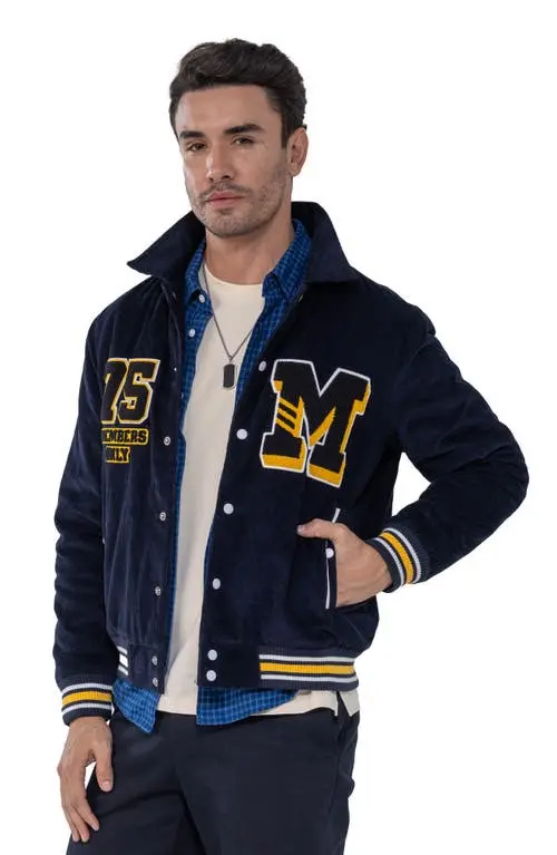 MEMBERS ONLY Corduroy Varsity Jacket - Navy