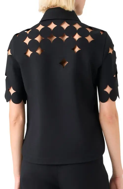 Akris Dot Cutout Top