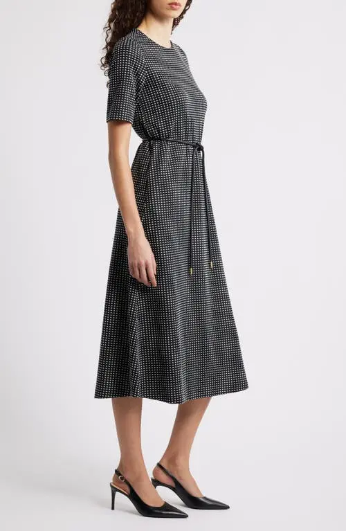 Anne Klein Micro Check A-line Dress
