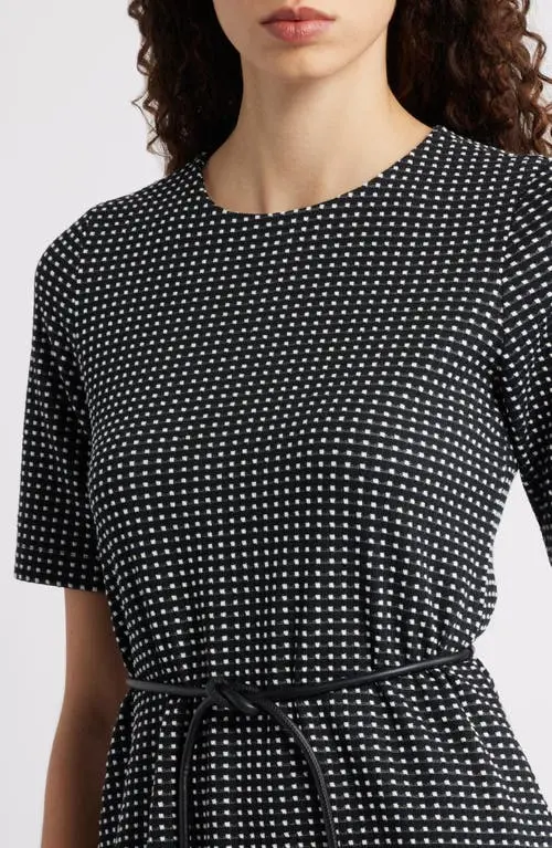 Anne Klein Micro Check A-line Dress