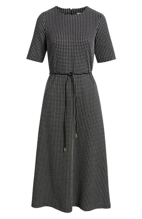 Anne Klein Micro Check A-line Dress