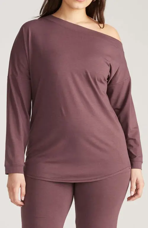 Universal Standard Ultimates Dolci One-shoulder Top - Cassis