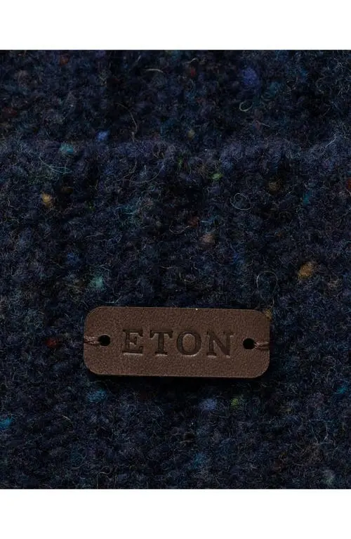Eton Donegal Wool Blend Beanie - Dark Blue