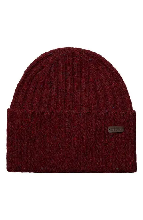 Eton Donegal Wool Blend Beanie - Medium Red