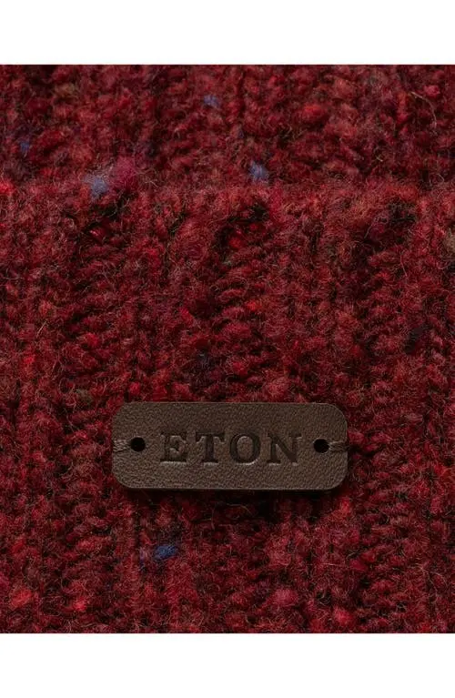 Eton Donegal Wool Blend Beanie - Medium Red