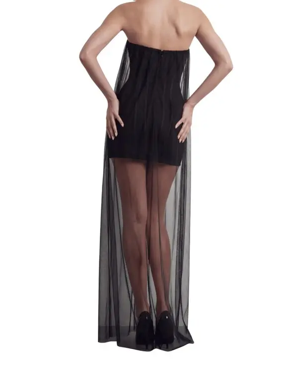 HEIRESS BEVERLY HILLS Sheer Corset Dress - Black