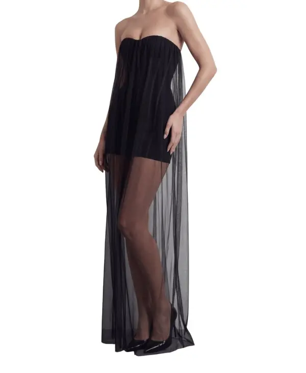HEIRESS BEVERLY HILLS Sheer Corset Dress - Black