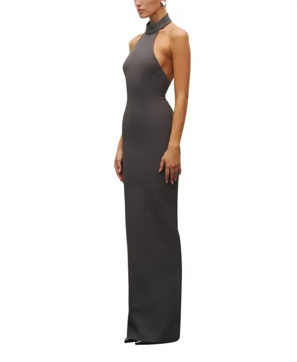 HEIRESS BEVERLY HILLS Halter Gown - Charcoal