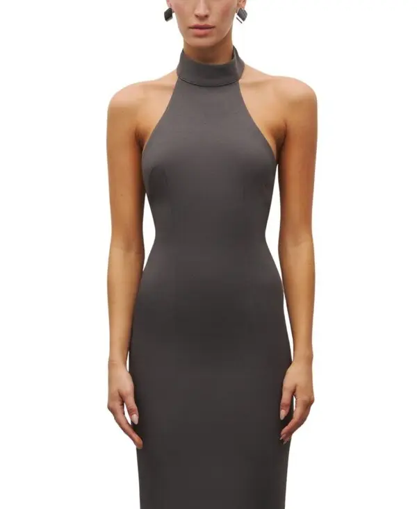 HEIRESS BEVERLY HILLS Halter Gown - Charcoal