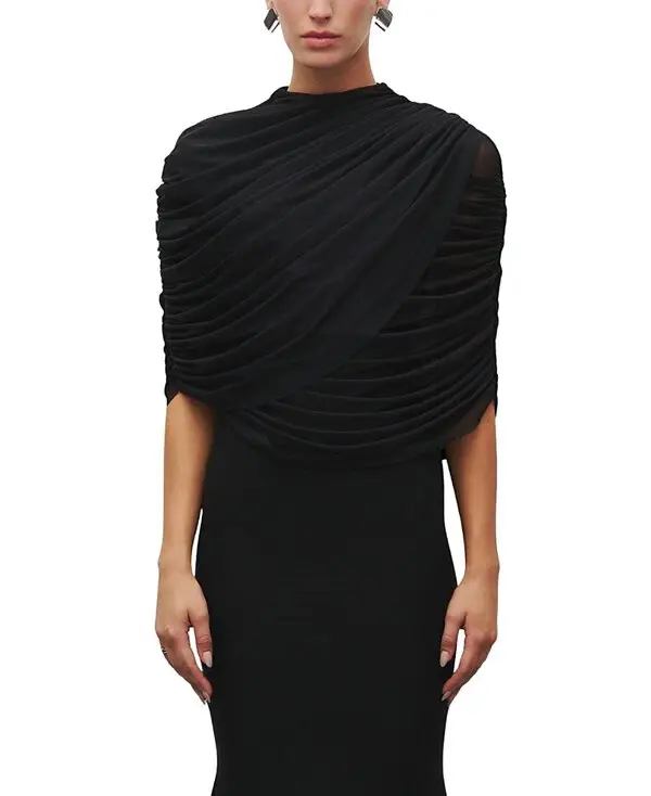 HEIRESS BEVERLY HILLS Sheer Cape - Black
