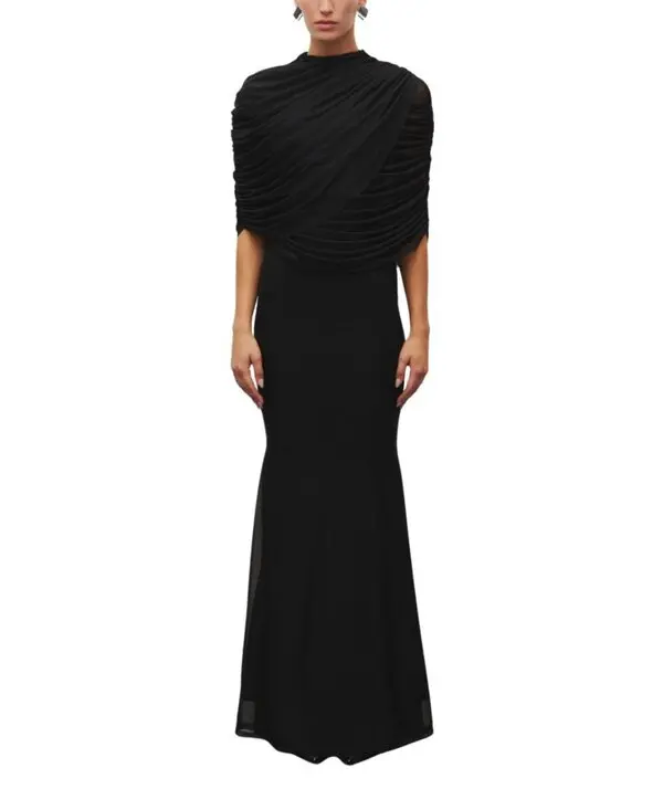 HEIRESS BEVERLY HILLS Sheer Cape - Black