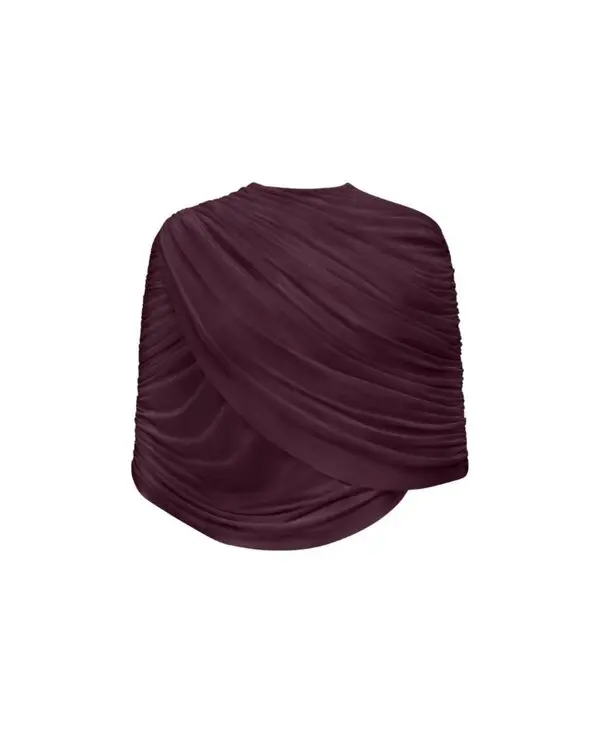 HEIRESS BEVERLY HILLS Sheer Cape - Mauve Wine