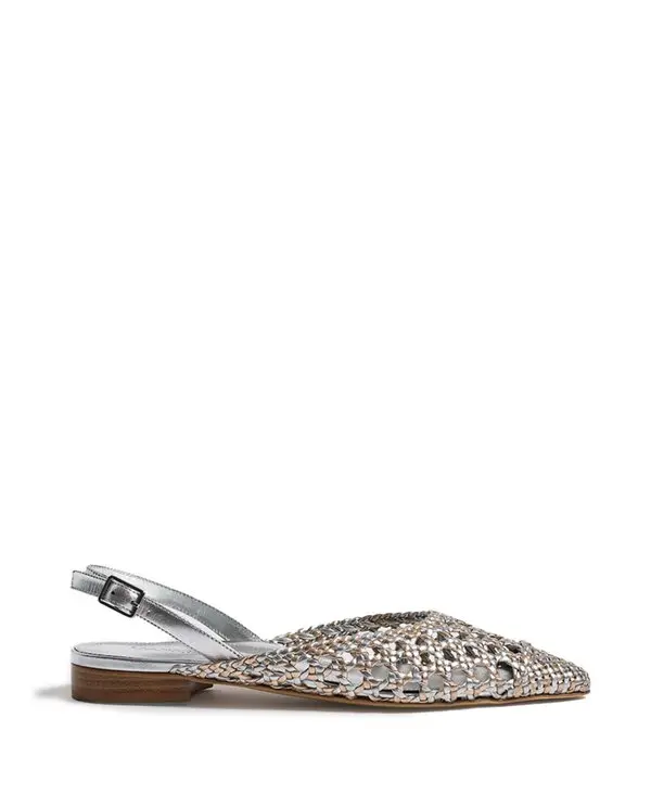 Marion Parke Metallic Nappa Slingback Flats