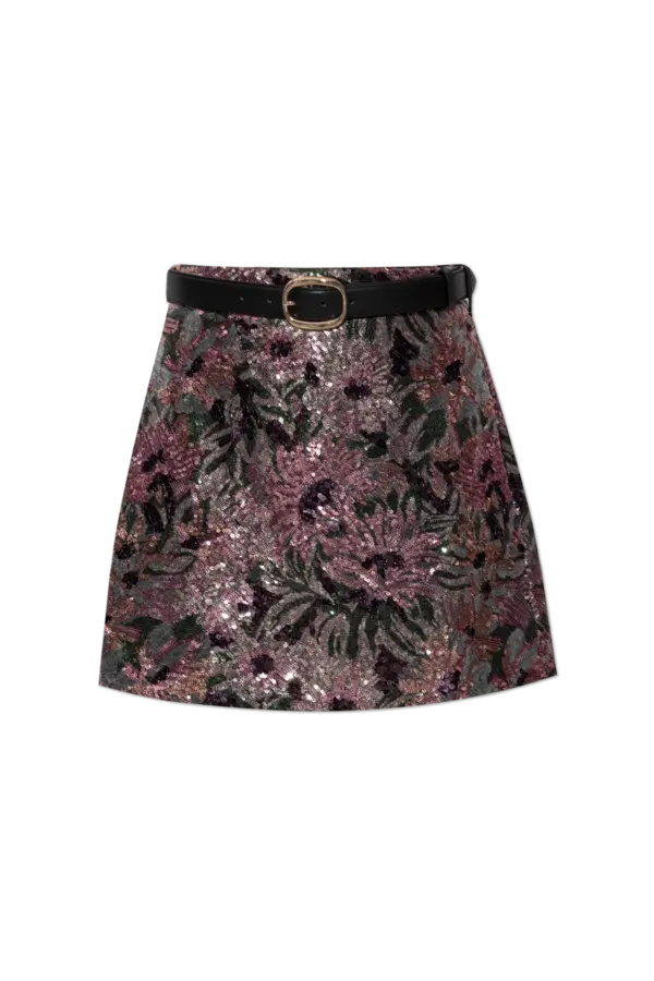 SELF-PORTRAIT Sequin Embellished Mini Skirt - Multicolour