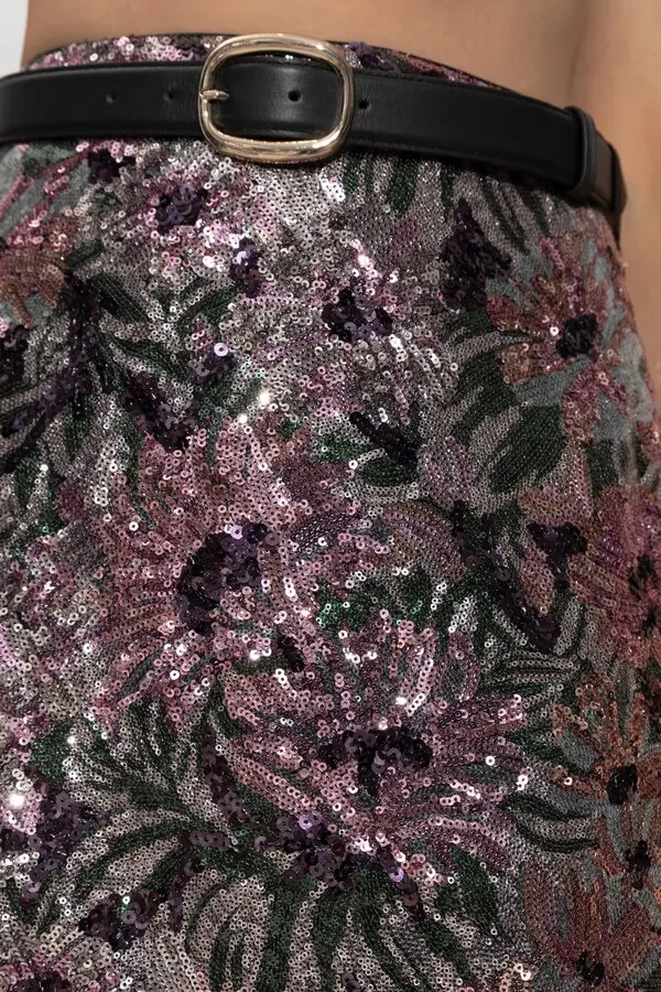 SELF-PORTRAIT Sequin Embellished Mini Skirt - Multicolour