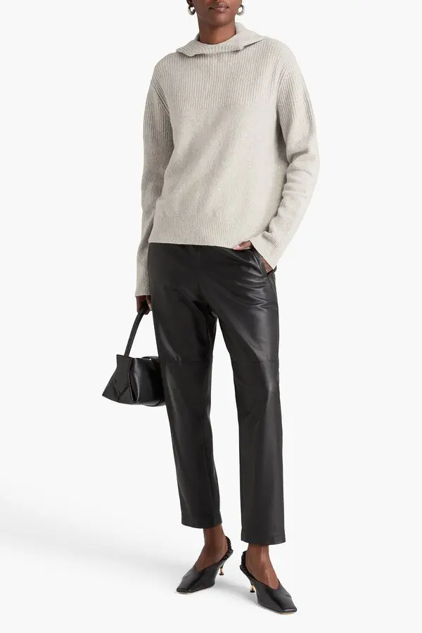 Proenza Schouler Ribbed Cashmere-blend Hoodie - Stone