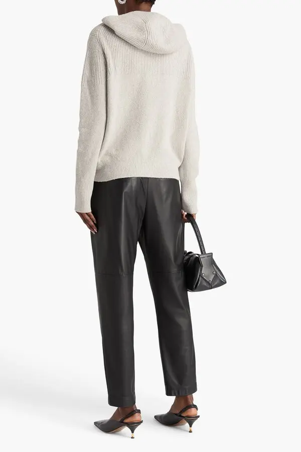 Proenza Schouler Ribbed Cashmere-blend Hoodie - Stone
