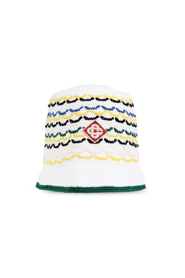 Casablanca Logo Bucket Hat - White