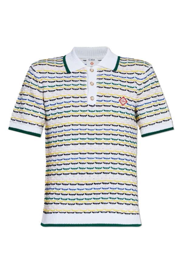 Casablanca Polo With Logo - Multicolour