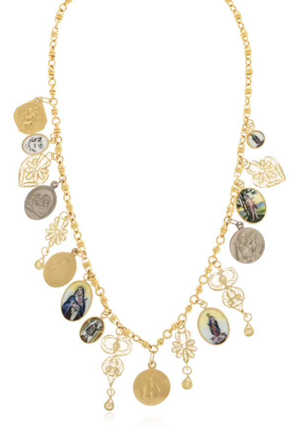 Dolce & Gabbana Religious Motif Necklace - Gold