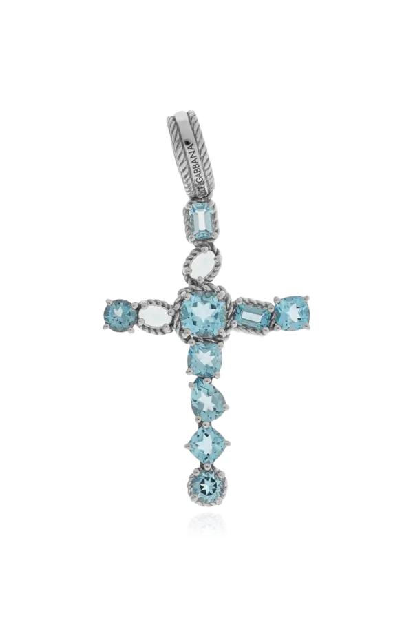 Dolce & Gabbana Religious Motif Pendant - Light Blue
