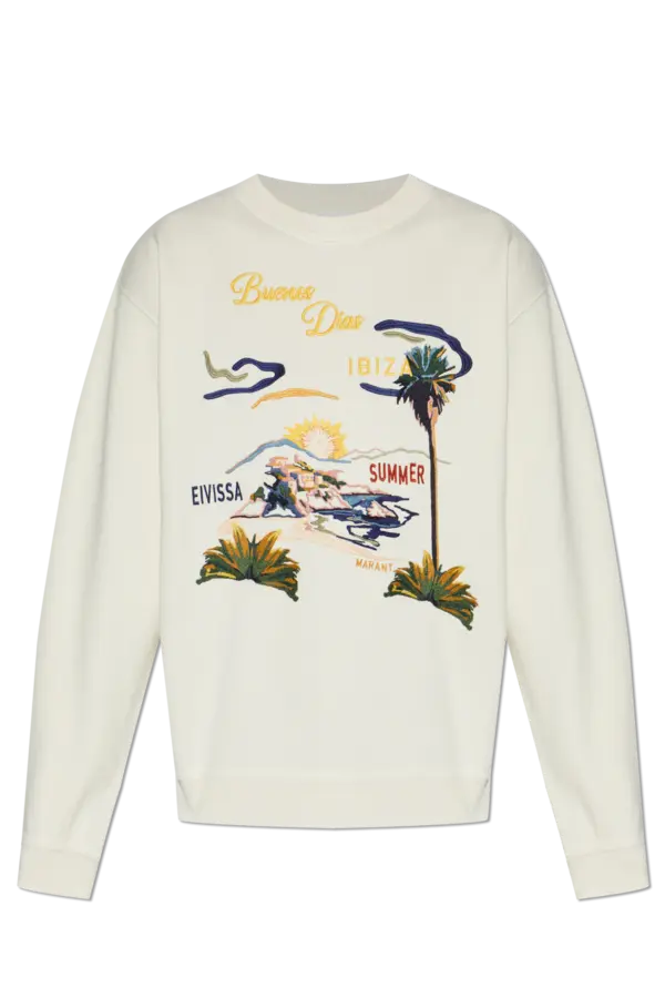 MARANT Mikoy Embroidered Sweatshirt - Cream