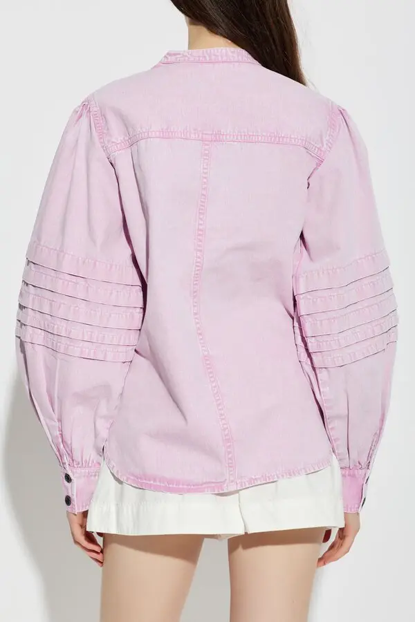 MARANT ETOILE Mileda Denim Shirt - Pink