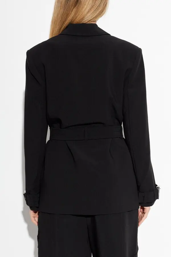 GANNI Belted Blazer - Black