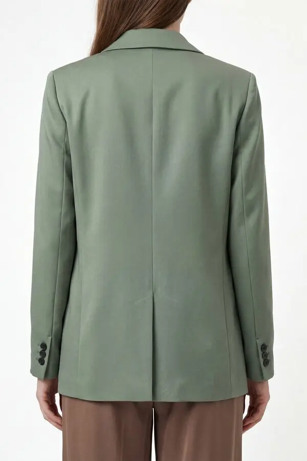 FORTE_FORTE Satin Blazer With Single Vent