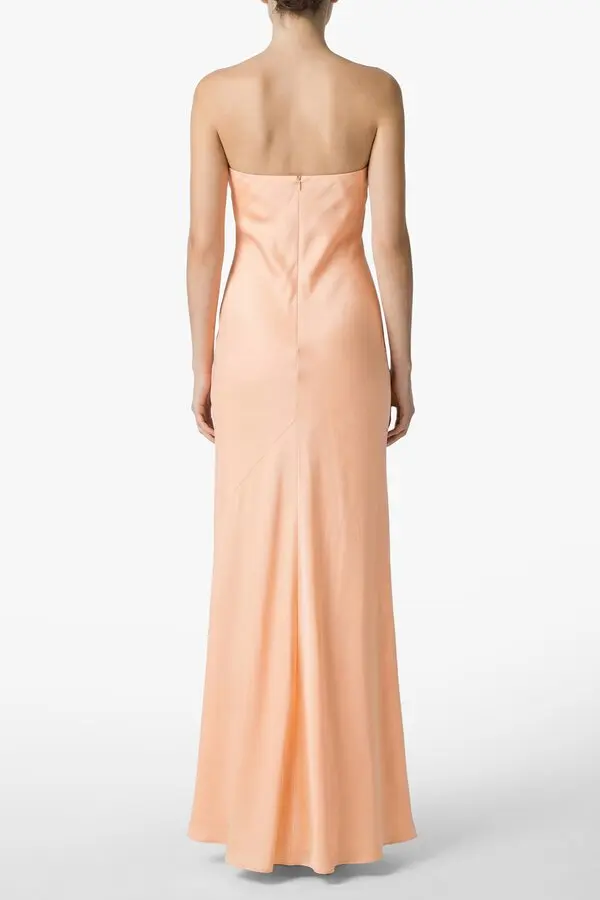 FORTE_FORTE Satin Off-the-shoulder Dress - Orange