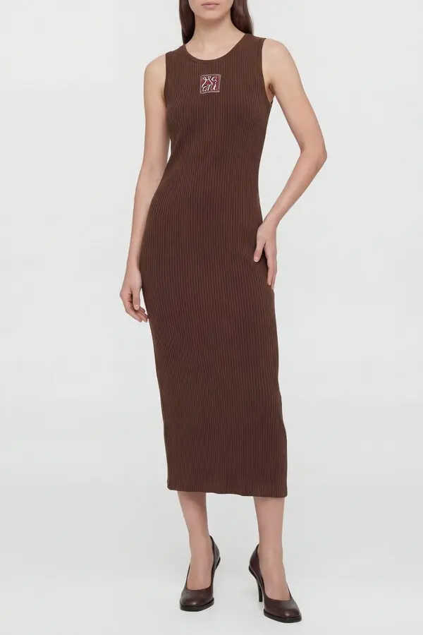 Marni Midi-length Dress With Logo Patch