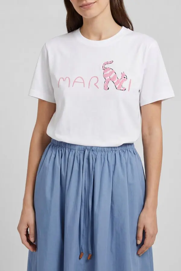 Marni T-shirt With Embossed Logo