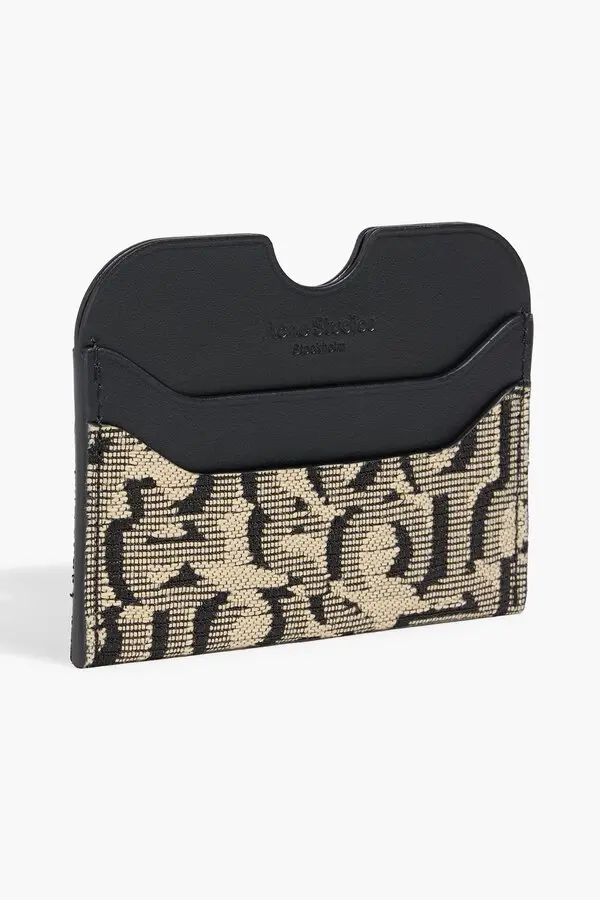 Acne Studios Jacquard And Leather Cardholder