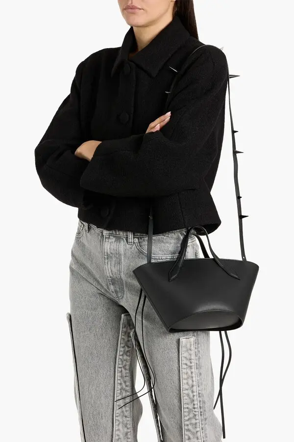 Acne Studios Altona Spiked Leather Tote - Black
