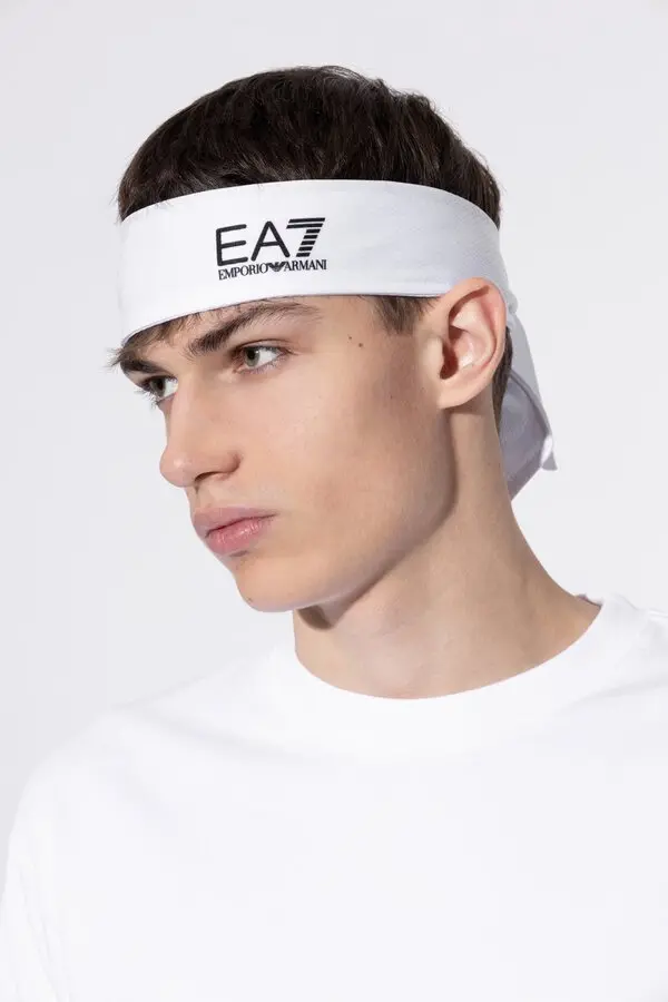 EA7 Tennis Headband - White