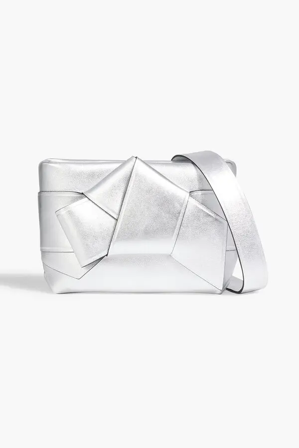 Acne Studios Musubi Knotted Metallic Leather Shoulder Bag