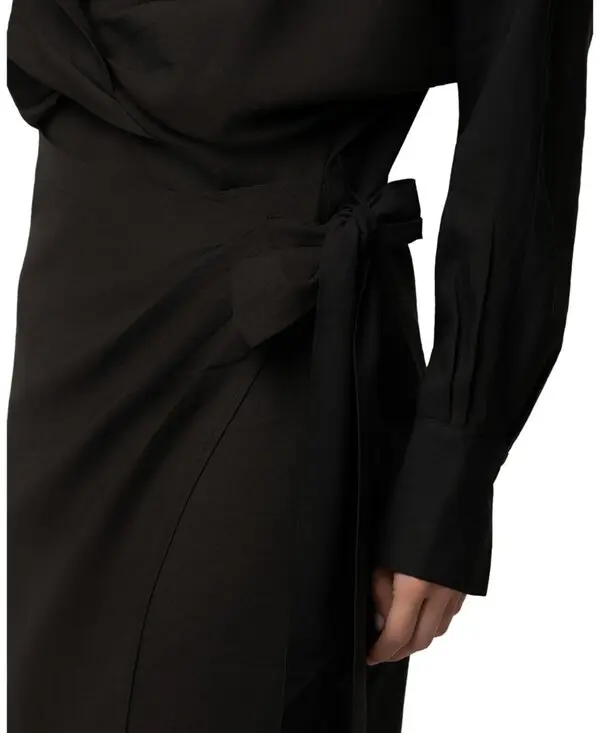 JLUXLABEL Skyline Wrap Midi Dress - Black