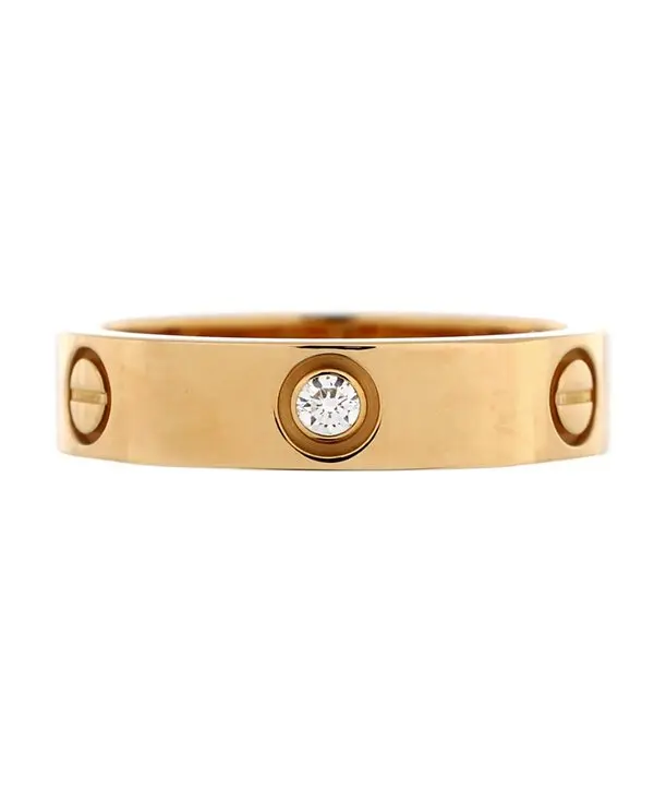 CARTIER Love 3 Diamond Band Ring - K Gold