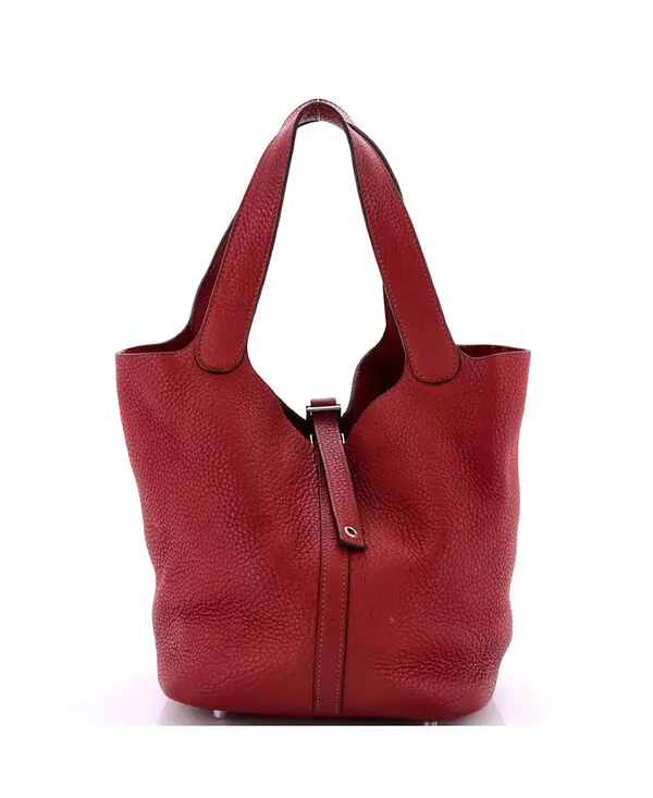 Hermès Mm Picotin Lock Bag Clemence - Red