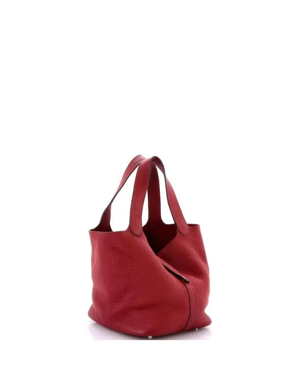 Hermès Mm Picotin Lock Bag Clemence - Red