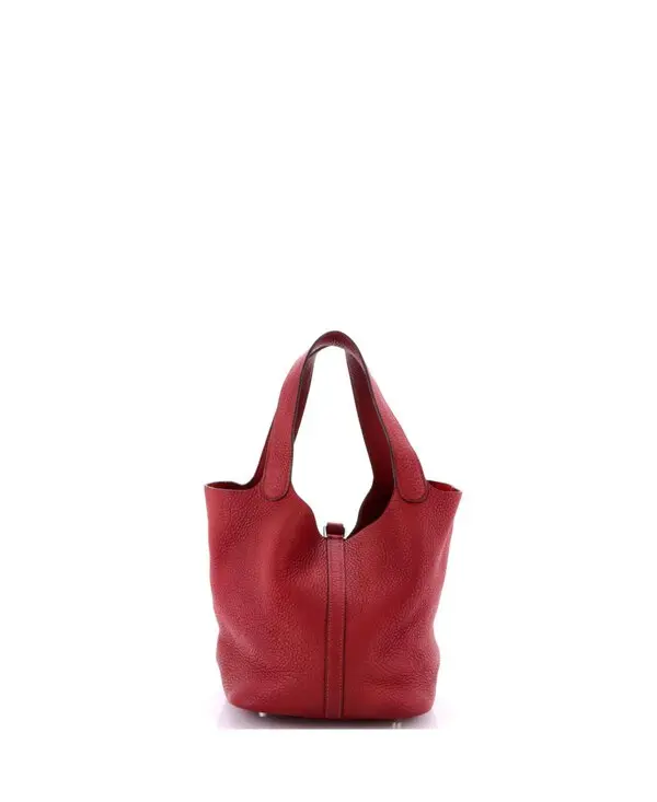 Hermès Mm Picotin Lock Bag Clemence - Red