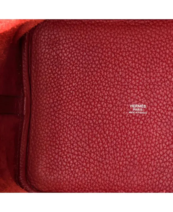 Hermès Mm Picotin Lock Bag Clemence - Red
